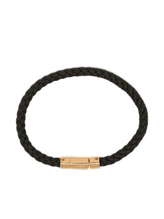 Tom Ford Geflochtenes Lederarmband - Gr&uuml;n