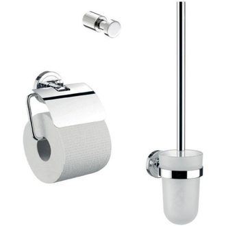 Emco Emco - polo WC-Set, Papierhalter, B&uuml;rstengarnitur, Haken, chrom