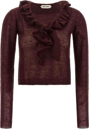 Alberta Ferretti Rundhalspullover - Dunkelrot