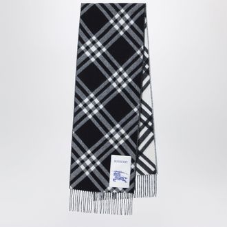 Burberry Schwarzer Check-Schal aus Kaschmir