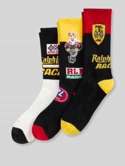 Ralph Lauren Socken mit Racing-Motiv im 3er-Pack