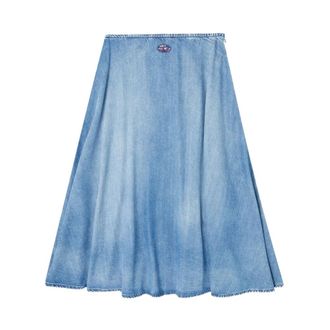 Diesel Femme, Jupes, Bleu, Taille: W25 Jupe Midi Trap&egrave;ze