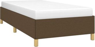 vidaXL Cadre de lit sans matelas marron fonc&eacute; 90x200 cm tissu Vidaxl