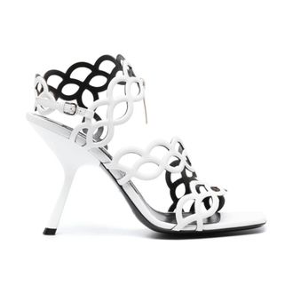 Sergio Rossi Wei&szlig;e Sandalen mit Spiraldesign - - Shoes - Damen - Wei&szlig; - 37 EU