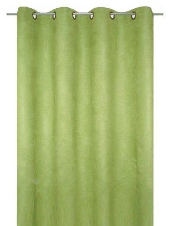 Bel Air Picadilly 0SG1001-0020 Vorhang mit Ösen, Kunstvelourleder, schmutzabweisend, 145 x 270 cm, Lindengrün