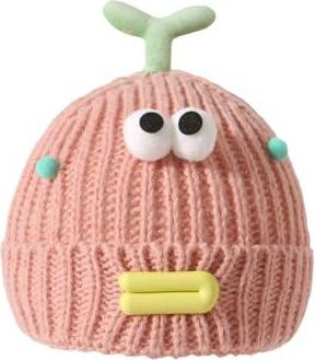 Generic Bonnet tricot&eacute; fantaisie pour femme avec cache-oreilles Motif saucisse, 02 - Rose, taille unique