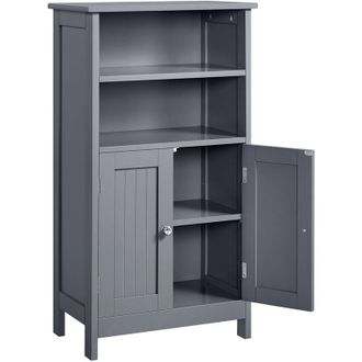 Yaheetech Yaheetech - Meuble de Salle de Bain, Meuble de Rangement, 2 &Eacute;tag&egrave;res, Armoire Planche R&eacute;glable en Hauteur, Salon, Cuisine, Couloir, Profond 50 x 30 x