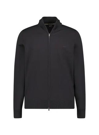 HUGO BOSS Herren Pullover schwarz Merino unifarben