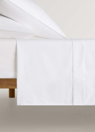 Mango Drap plat coton satin 600 fils lit 180/200 cm blanc - Home - Lit 180/200 cm - MANGO HOME