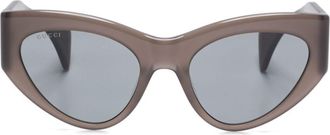 Gucci Sonnenbrille mit Cat-Eye-Gestell - Grau