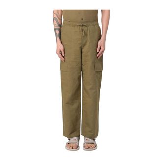Colmar Homme, Pantalons, Vert, Taille: XL Pantalon cargo en lin beige avec cordon de serrage