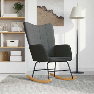 vidaXL Poigrer avec un pied &agrave; bascule recouvert de diff&eacute;rentes couleurs tissu couleur : Gris fonc&eacute;