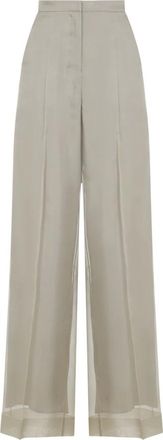 Max Mara Femme, Pantalons, Vert, Taille: 36 FR Pianoforte Olivi Organza Pants