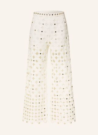 Maje Strickhose Mit Nieten weiss