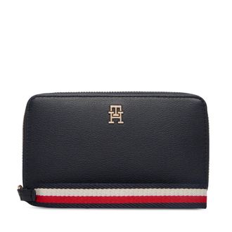 Tommy Hilfiger Geldb&ouml;rse Tommy Hilfiger Th Logotape Compact Zip Around AW0AW18699 Dunkelblau