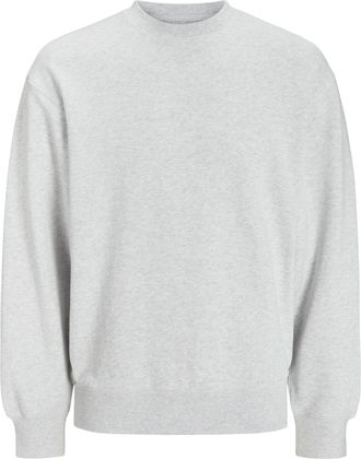 Jack & Jones Herren JJECHARGE Sweat Crew Neck NOOS Sweatshirt, White Melange,XL
