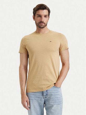 Tommy Jeans T-Shirt DM0DM04411 Beige Slim Fit