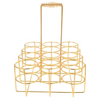 BESPORTBLE TOYANDONA Bierkorb aus Eisen f&uuml;r 12 Flaschen Kompakter Bier und Weinflaschenhalter mit Tragekorb Rostbest&auml;ndig und Platzsparend f&uuml;r Bar und Zuhause