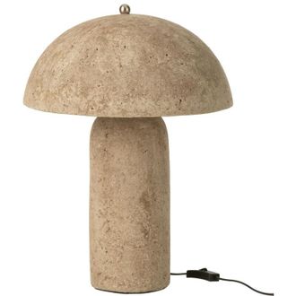 Paris Prix Lampe &agrave; Poser en Papier M&acirc;ch&eacute; Champignon 50cm Beige