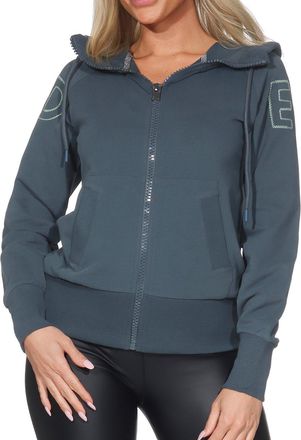 Elbsand Kaire Damen Sweatjacke, schmal geschnitten, Weite Kapuze