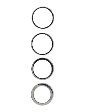 Maison Margiela Ring - Stacked Numeric Metal Ring - Gr. M - in Silber - f&uuml;r Damen