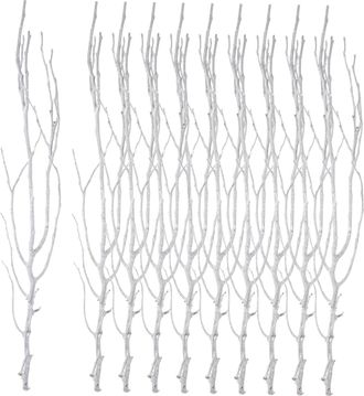 Aboofan 50 cm Wei&szlig;e Baumzweige 10 St&uuml;ck f&uuml;r Vasendekoration Bastelbedarf Dekorative Zweige