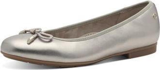 Tamaris Comfort Ballerines Femme Cuir avec noeud, Lt Gold, 37 EU