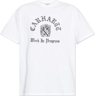 Carhartt Work in Progress Homme, Tops, Blanc, Taille: M Coat Of Arms T-Shirt