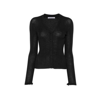 Cecilie Bahnsen Ribbed-knit V-neck Cardigan