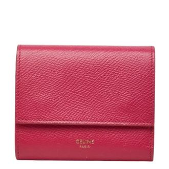 Celine Portefeuille Tri-fold Pre-owned Petit Mod&egrave;le - Femme - Pre-owned - Rose - Taille: ONE Size