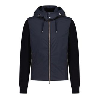 Moorer Homme, Vestes, Bleu, Taille: 4XL Veste &agrave; Manches Amovibles