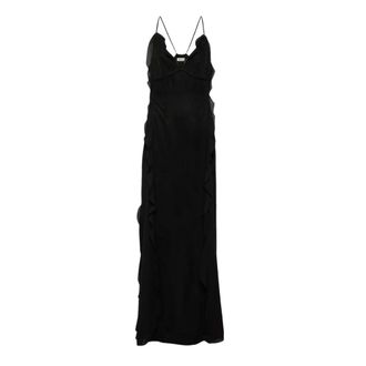 SIMKHAI Schwarzes Emily Kleid mit Spaghettitr&auml;gern - - Dresses - Damen - Schwarzk - M