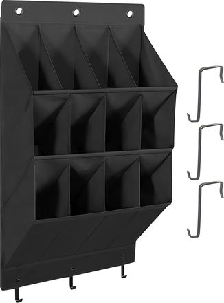 Generico Organizer f&uuml;r Schuhe &uuml;ber der T&uuml;r - Aufbewahrung aus Vliesstoff zum Aufh&auml;ngen mit 12 Taschen, platzsparender Schrank f&uuml;r Schuhe, Spielzeug und Zubeh&ouml;r