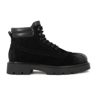 Kazar Bottines plates Kazar isol&eacute;es en daim avec col en cuir - Homme - Chaussures - Noir - Taille: 43 EU