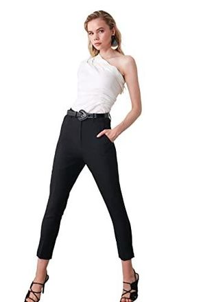Trendyol Black Cigarette Pants Short, 40 aux Femmes