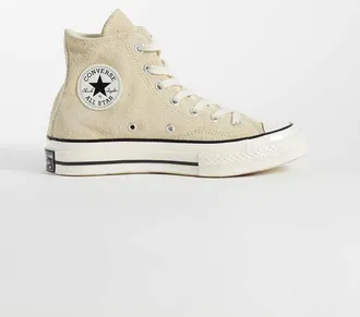 Converse Chuck 70 Hi Wildleder-Sneaker in Beige-Braun
