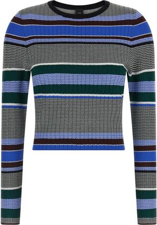 Pinko Pinko, Femme, Pulls, Multicolore, Taille: 40 FR Atmosfera Ribbed Sweater