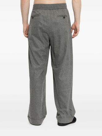 Giorgio Armani Wool Pleated Trousers - Grey