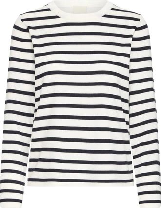 Ichi Ichi, Femme, Pulls, Blanc, Taille: 44 FR Tricot &agrave; col rond