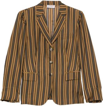 Alberto Biani Femme, Vestes, Brun, Taille: 40 FR Blazer &agrave; rayures