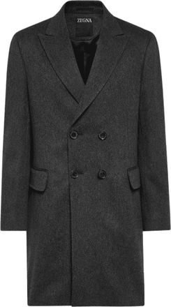 Ermenegildo Zegna Wool-Blend Tailored Coat - Gray
