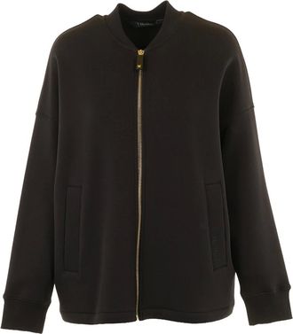 Max Mara Femme, Vestes, Noir, Taille: 40 FR Radioso Zip-Up Bomber