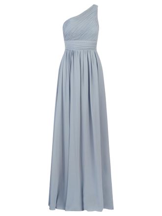 Apart Fashion Apart Abendkleid aus hochwertigem Polyester Material und geriffelt am R&uuml;cken, Rauchblau, 38