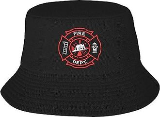 Generic Chapeau De Seau Pompier en D&eacute;tresse Femme Chapeau De P&ecirc;cheur &Agrave; Large Bord &Eacute;t&eacute; Bonnet De Soleil, pour Plage, De P&ecirc;che, Chasse, 56-58cm