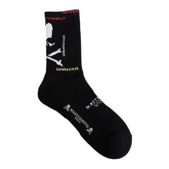 MASTERMIND WORLD Homme, Sous-v&ecirc;tements, Noir, Taille: M Mv Stitch Ribbed Knit Socks