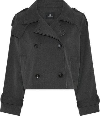 Bruuns Bazaar Femme, Manteaux, Gris, Taille: 40 FR OncocaBBShort Trenchcoat