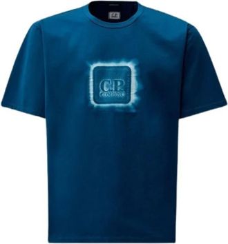 C.P. Company C.p. Company, Homme, Tops, Bleu, Taille: S Metropolis Series Mercerized Jersey Short Sleeve B
