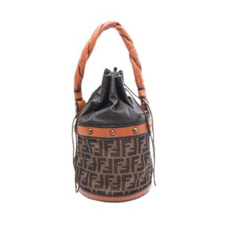 Fendi Pre-owned Sac seau Zucca en toile et cuir - Femme - Pre-owned - Brun - Taille: ONE Size