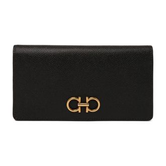 Ferragamo Femme, Accessoires, Noir, Taille: ONE Size Gancini Wallet