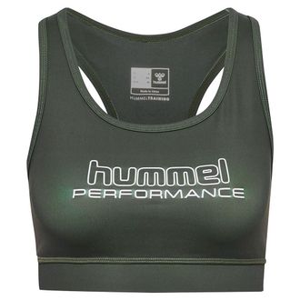 Hummel hmlTE Damen Tank Top Sport-BH Fundamental Sports Bra Shirt, Farben:Gr&uuml;n-2, Gr&ouml;&szlig;e:M